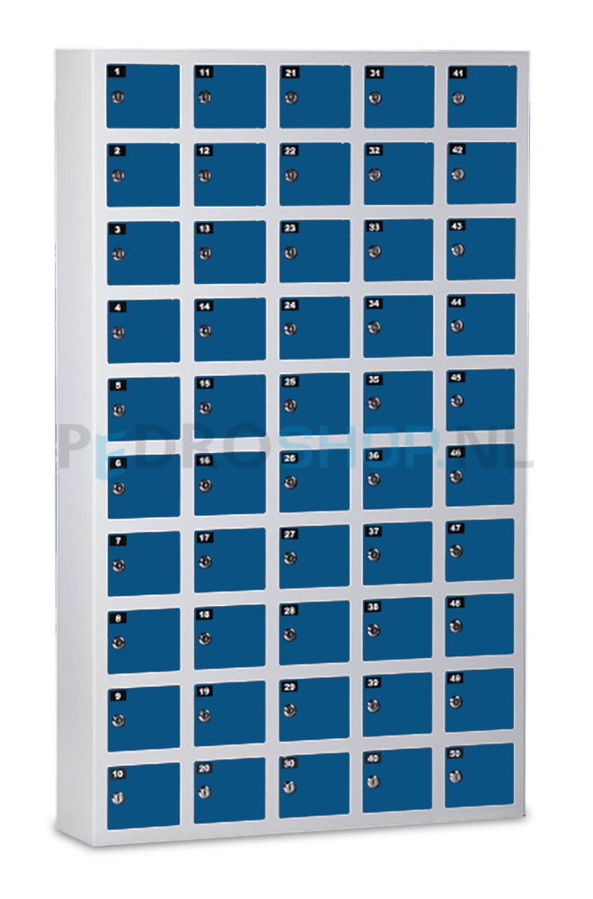 SQ GSM lockerkast 50-deurs blauw – Voor scholen – Nu online aanschaffen ...